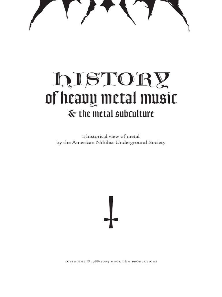 The History of Heavy Metal Music & The Metal Subculture | PDF | Rock ...