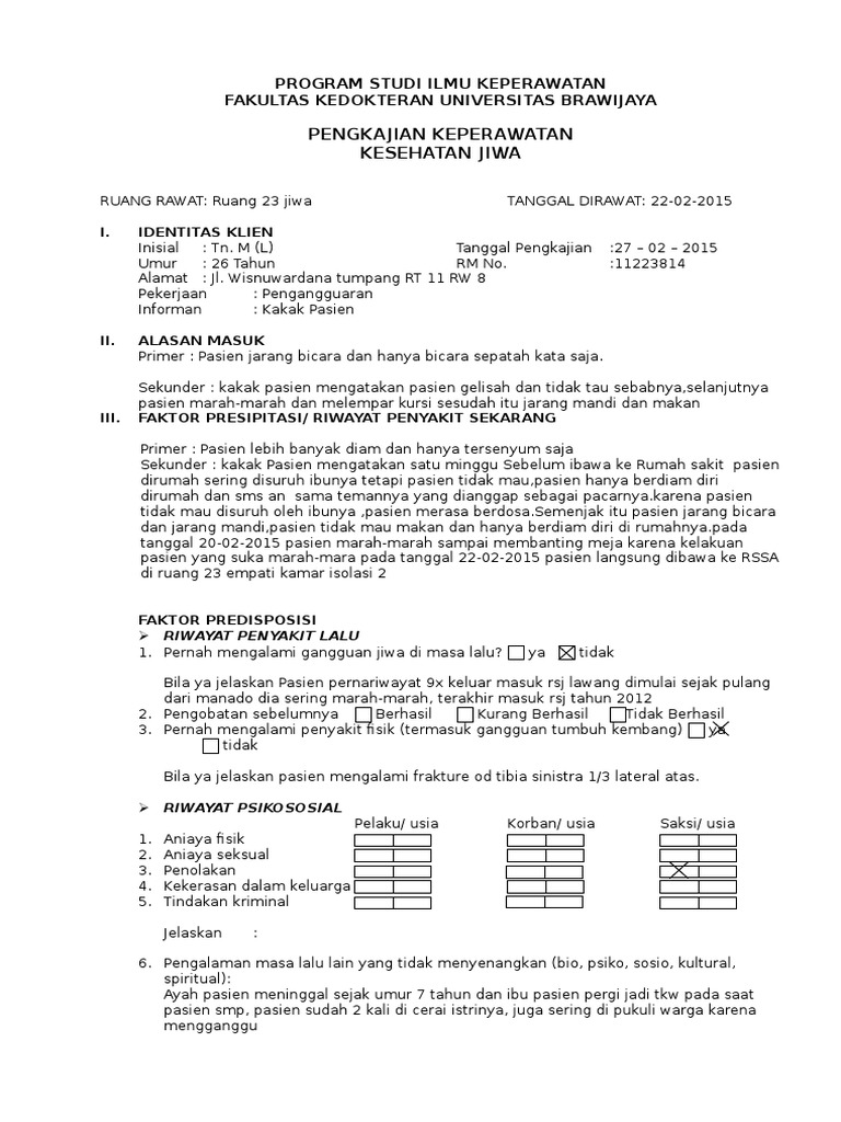 Askep Jiwa DPD | PDF | Pengembangan Diri