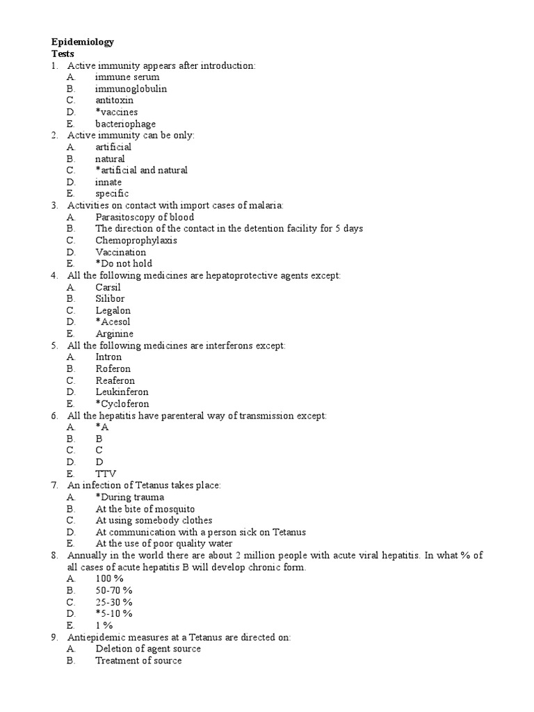Epidemiology | PDF | Infection | Hepatitis