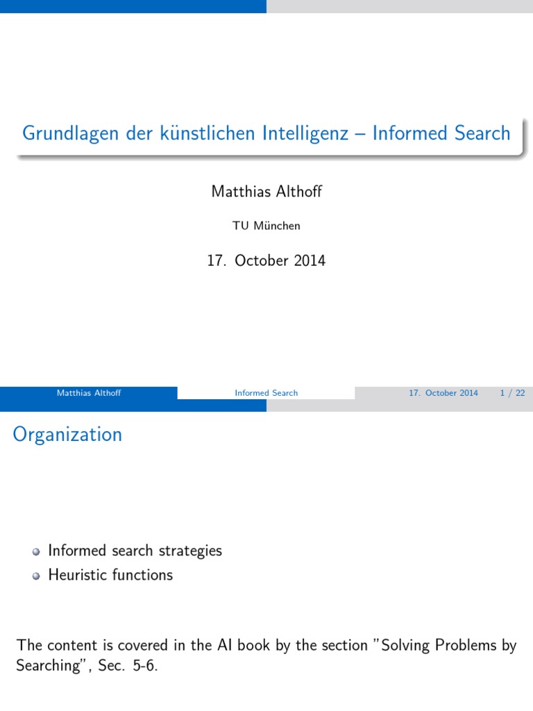 ArtificialIntelligence 4 InformedSearch | PDF | Theoretical Computer Science | Computer Science