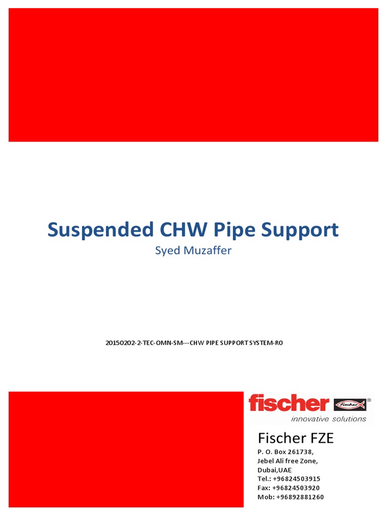CHW Pipe Support Sample | PDF | Bending | Beam (Structure)