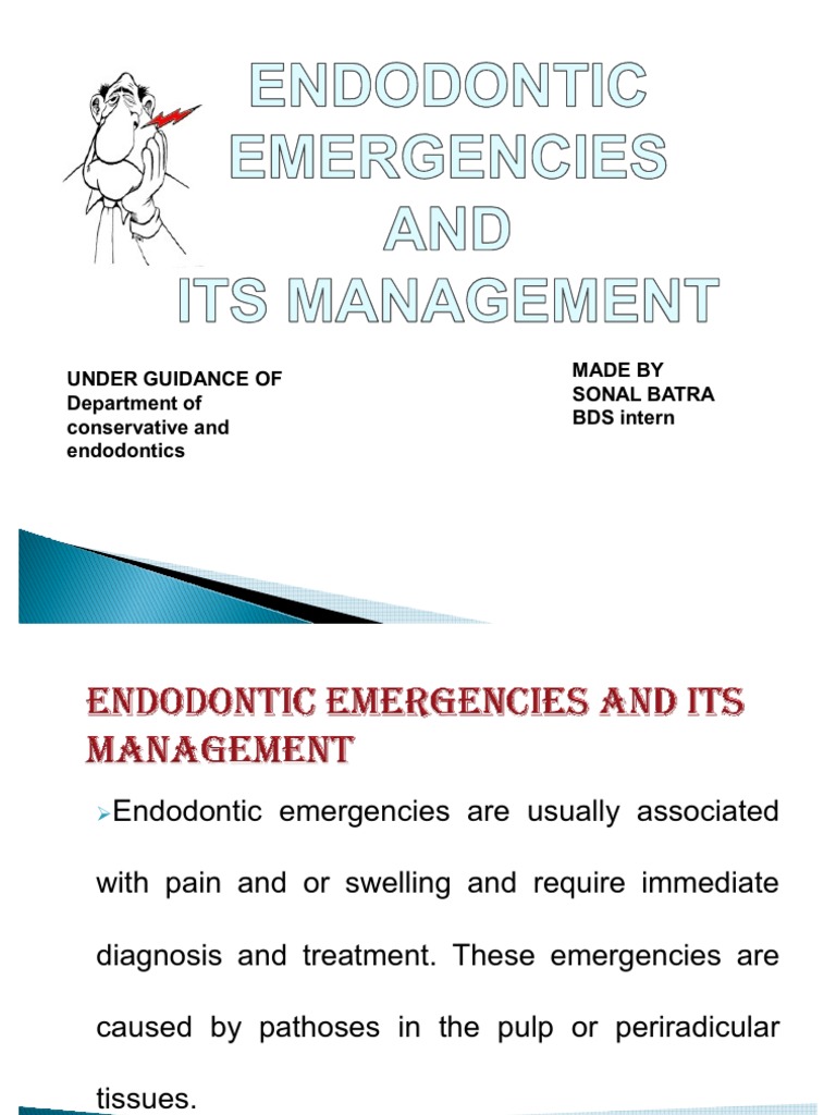 Endodontic Emergencies and Its Management | PDF