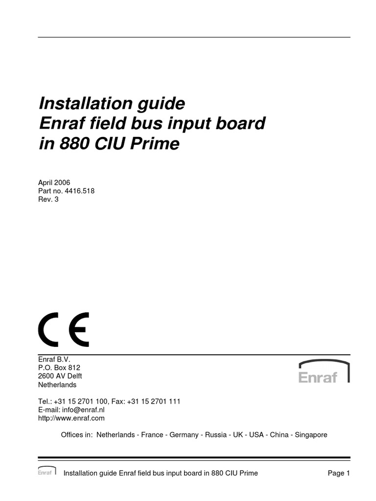 Manual CIU Enraf | PDF | Electronics | Electrical Engineering