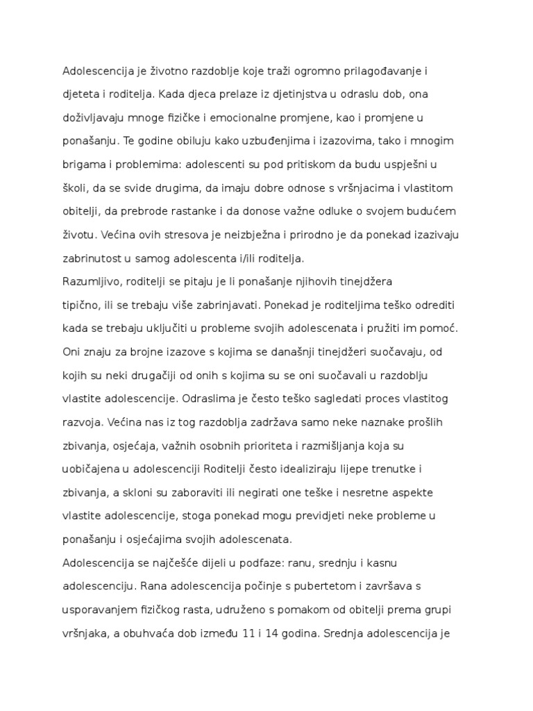 Adolescencija | PDF