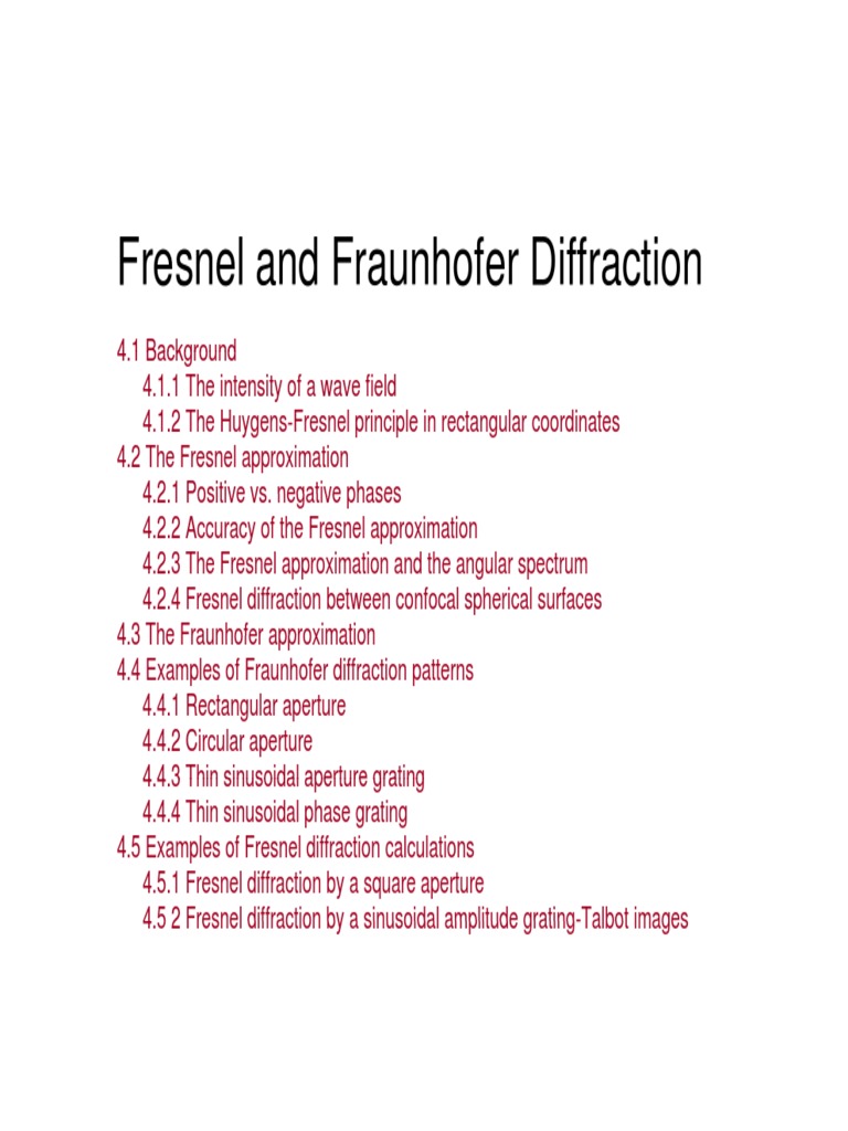 Fresnel and Fraunhofer Diffraction | Diffraction | Natural Philosophy