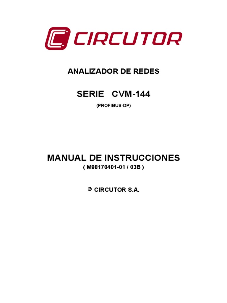 MN Cvm144profibus 01 | PDF | Energia electrica | Transformador