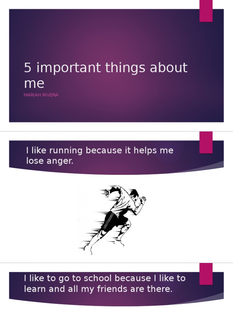 5 Important Things About Me | PDF | Self-Improvement | Lifestyle