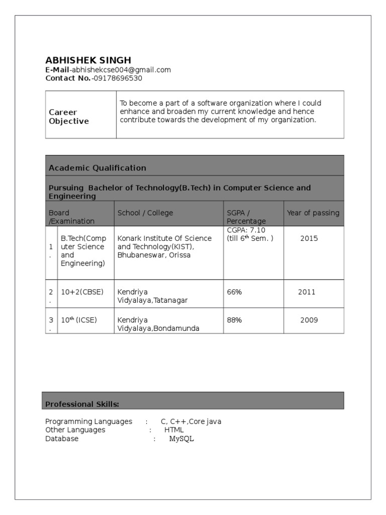 Abhishek Resume | PDF