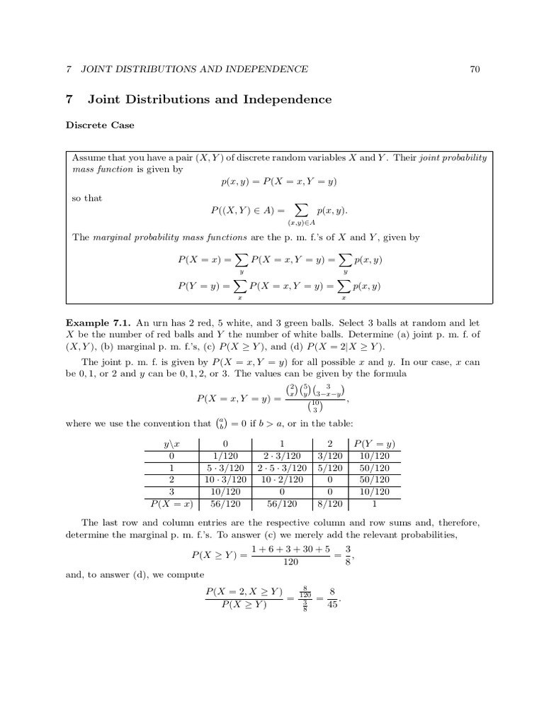Stochastic Pdf Covariance Expected Value