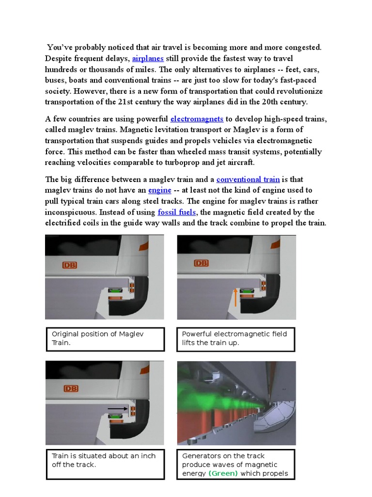 MAGLEV Trains | PDF | Train | Propulsion