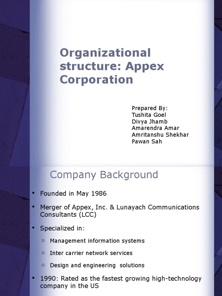 Group 2 - Appex Corporation | PDF | Economies | Business
