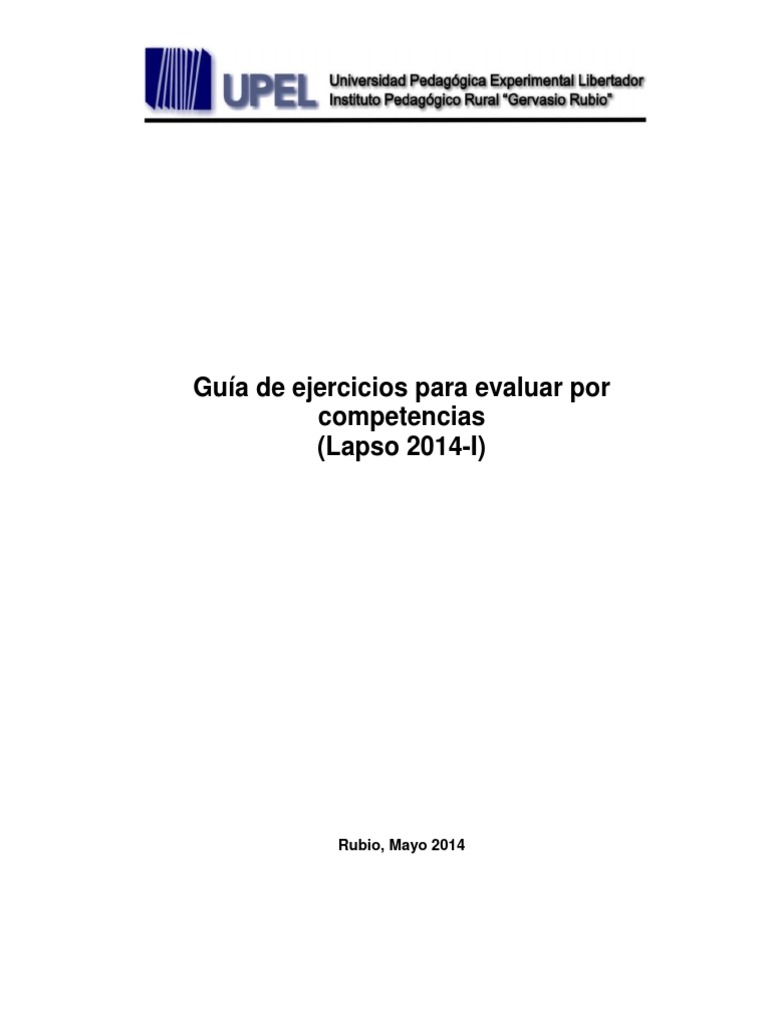 Guia de Ejercicios para Evaluar Por Competencias PDF | Descargar gratis ...
