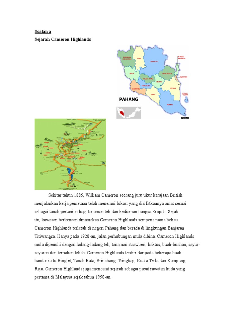 Sejarah Cameron Highlands | PDF