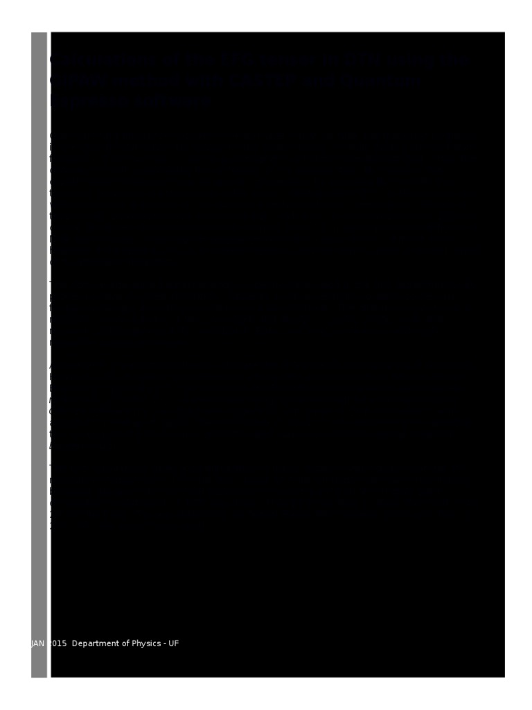 Calculations of The EFG Tensor With QE Software | PDF | Nuclear ...