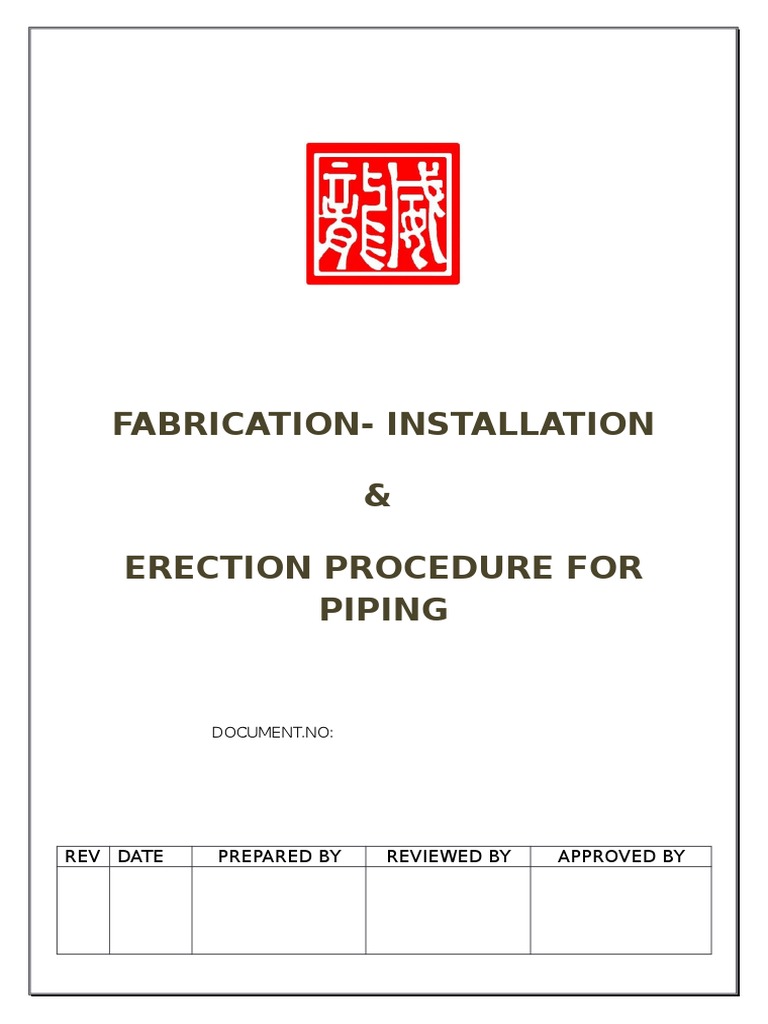 Piping Fabrication Procedure. | PDF | Pipe (Fluid Conveyance) | Welding