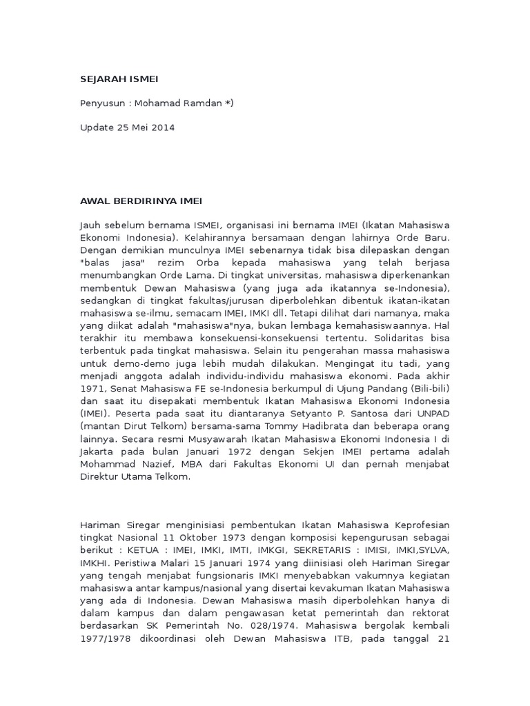 Sejarah Ismei | PDF