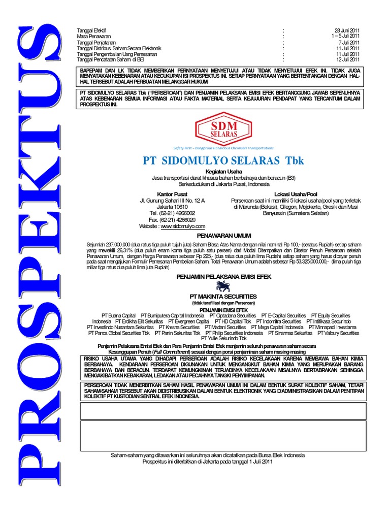 Contoh Prospektus1 | PDF