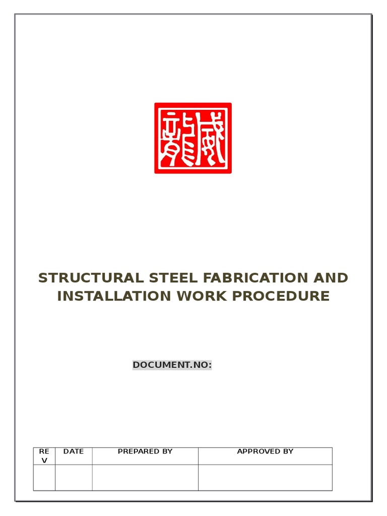 Structural Steel Procedure. | PDF | Metal Fabrication | Structural Steel