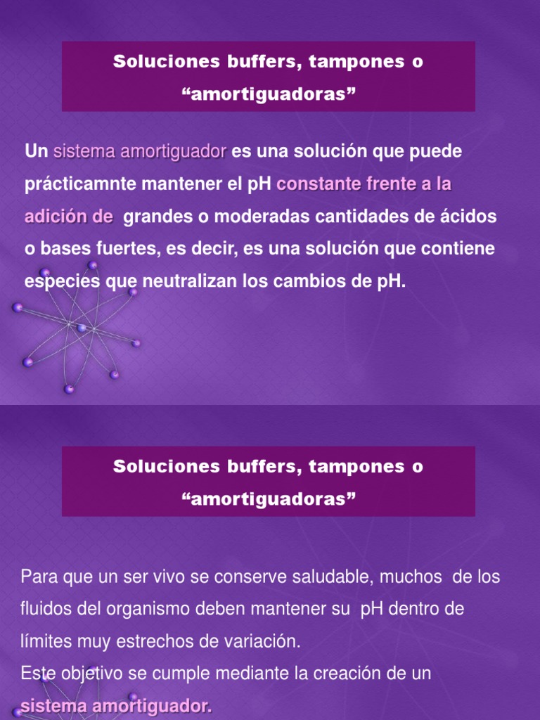 Soluciones Buffer, Tampon o Amortiguadoras | PDF | Solución tampón | Ph