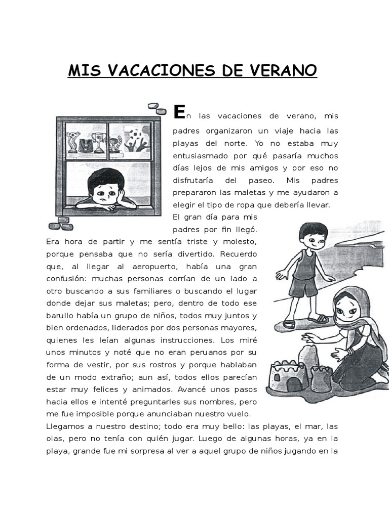Lectura Mis Vacaciones de Verano - Martes | PDF | Ocio