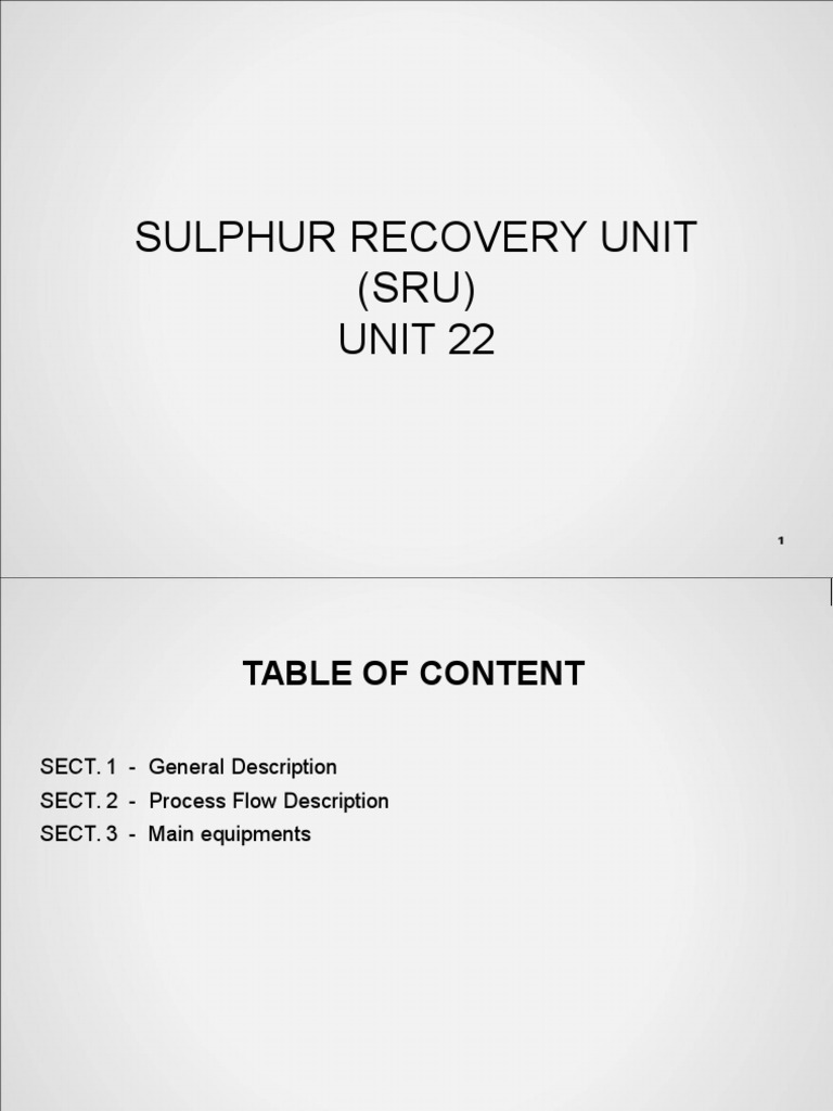 SRU Presentation For New | PDF | Chemical Reactor | Phases Of Matter