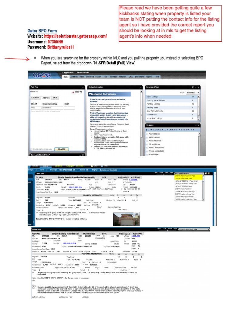 Gator Bpo Master Form | PDF | Real Estate Appraisal | Real Estate Law