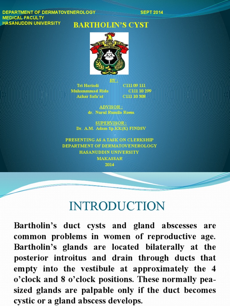 Kista Bartolini | PDF | Diseases And Disorders | Medicine