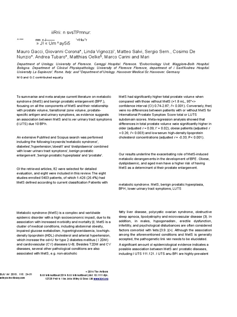 Metabolic Syndrome | PDF | Metabolic Disorders | Health Sciences