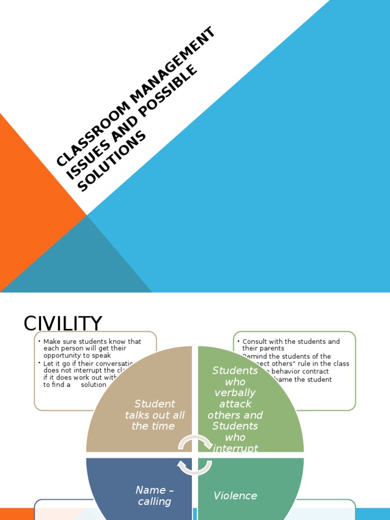 Classroom Management Issues and Possible Solutions | PDF | Nonverbal ...