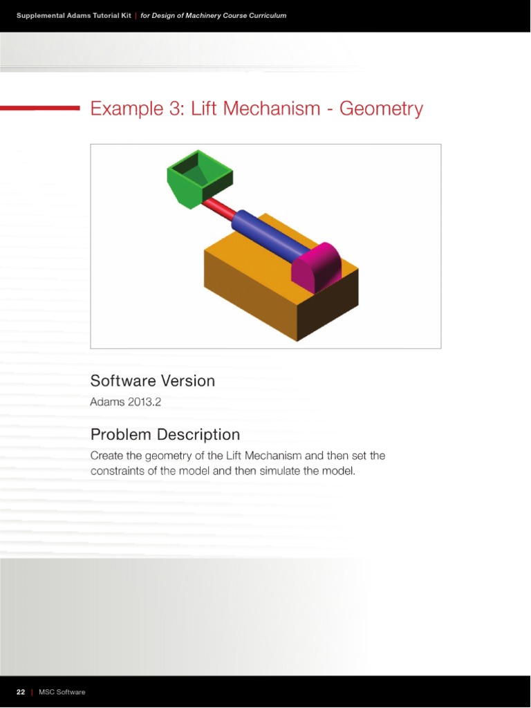 Lift Mechanism (Adams) | PDF | Geometry | Space
