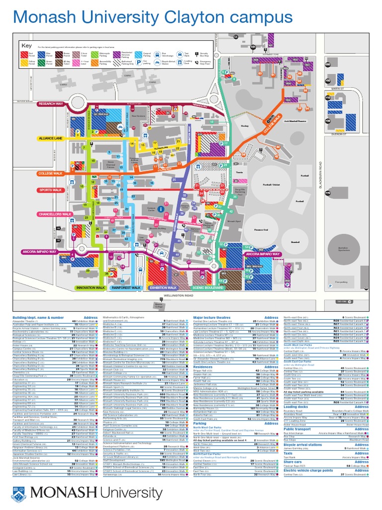 Map of Monash Clayton