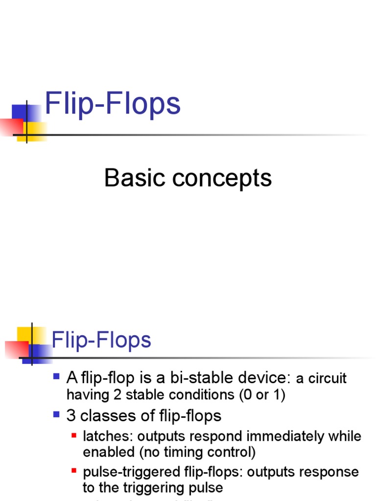 Flip-Flops: Basic Concepts | PDF | Electronic Engineering | Computer ...