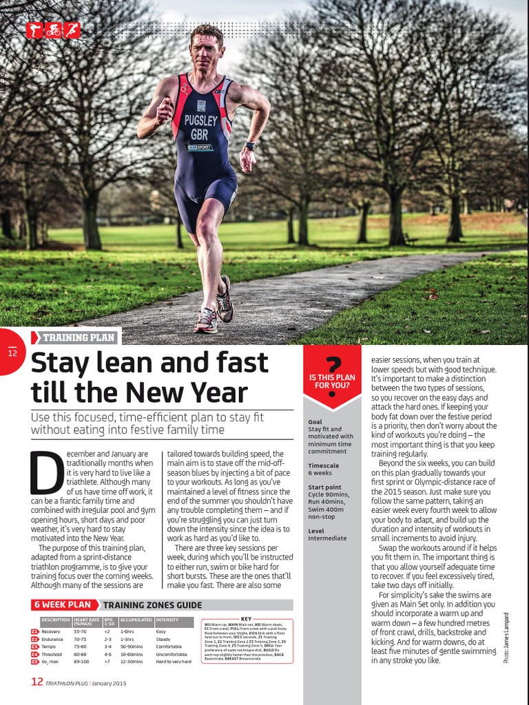 January Training Plan New Year | Download Free PDF | Triathlon | Swimming