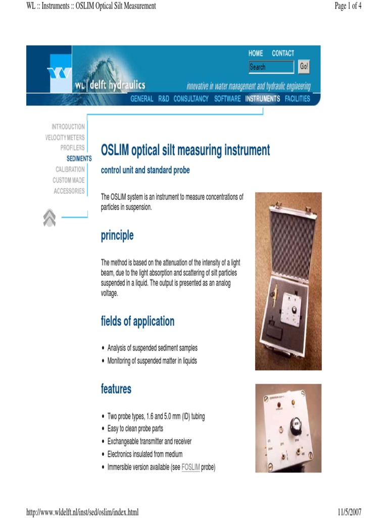 Silt Measuring Instrument | PDF | Attenuation | Measuring Instrument