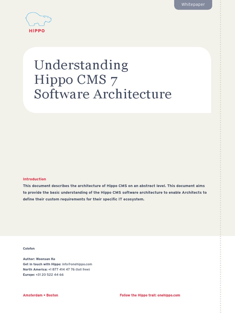 Hippo CMS 7 Software Architecture Overview | PDF | Hypertext Transfer ...
