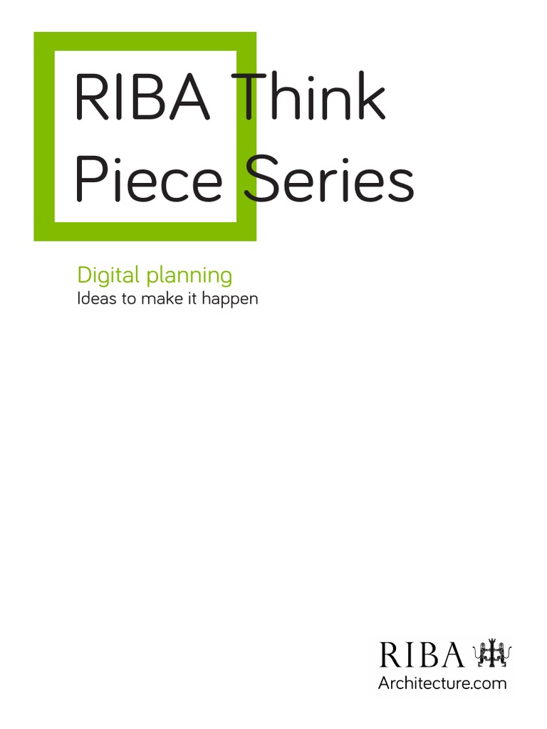 RIBA Think Piece Series: Digital Planning | PDF | Visualization ...