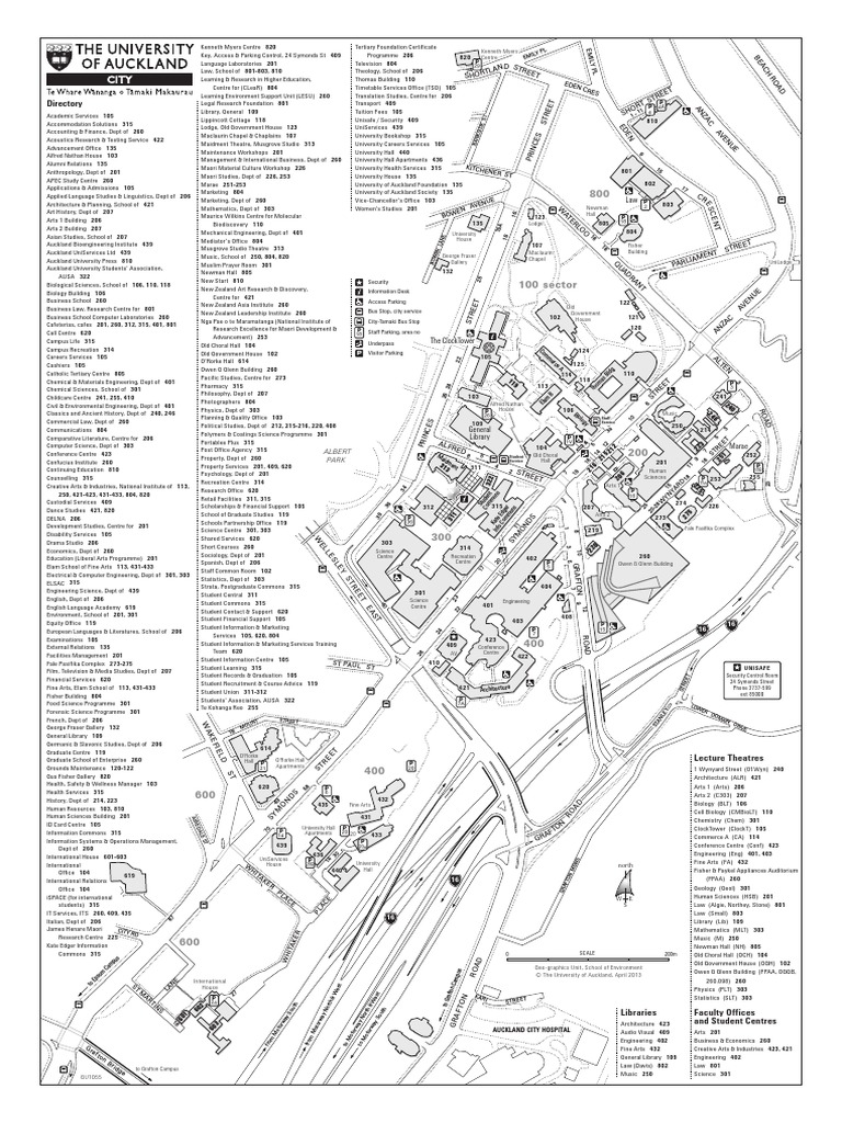 Uoa City Map | PDF | Postgraduate Education | Engineering
