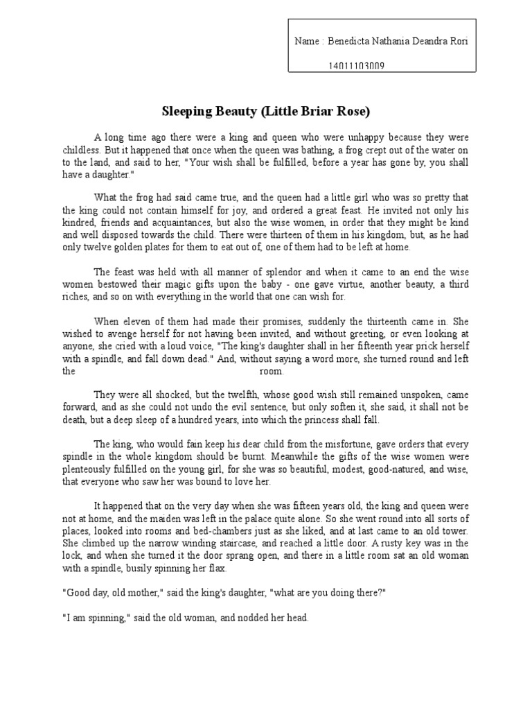 Sleeping Beauty (Little Briar Rose) | PDF | Sleeping Beauty