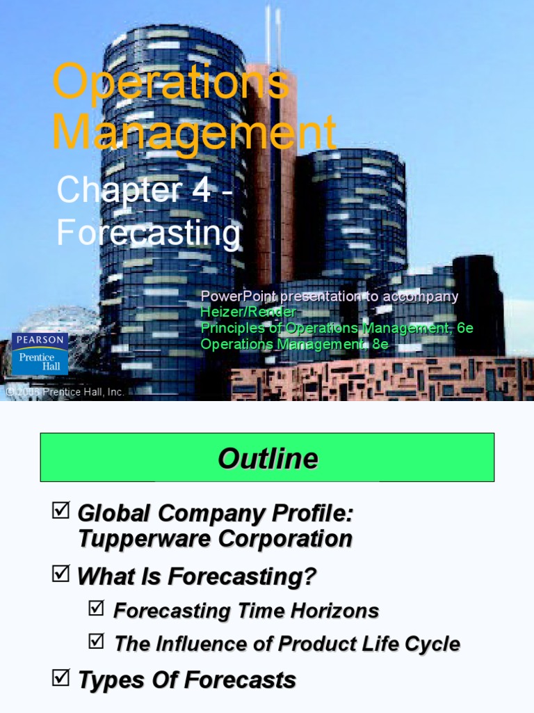 Operations Management: Chapter 4 - Forecasting | PDF | Linear Trend Estimation | Correlation And ...