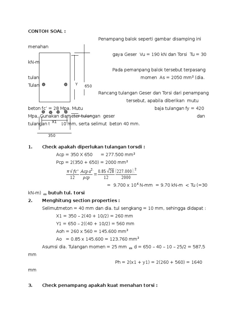 Contoh Soal Gsr-Torsi | PDF | Sains & Matematika