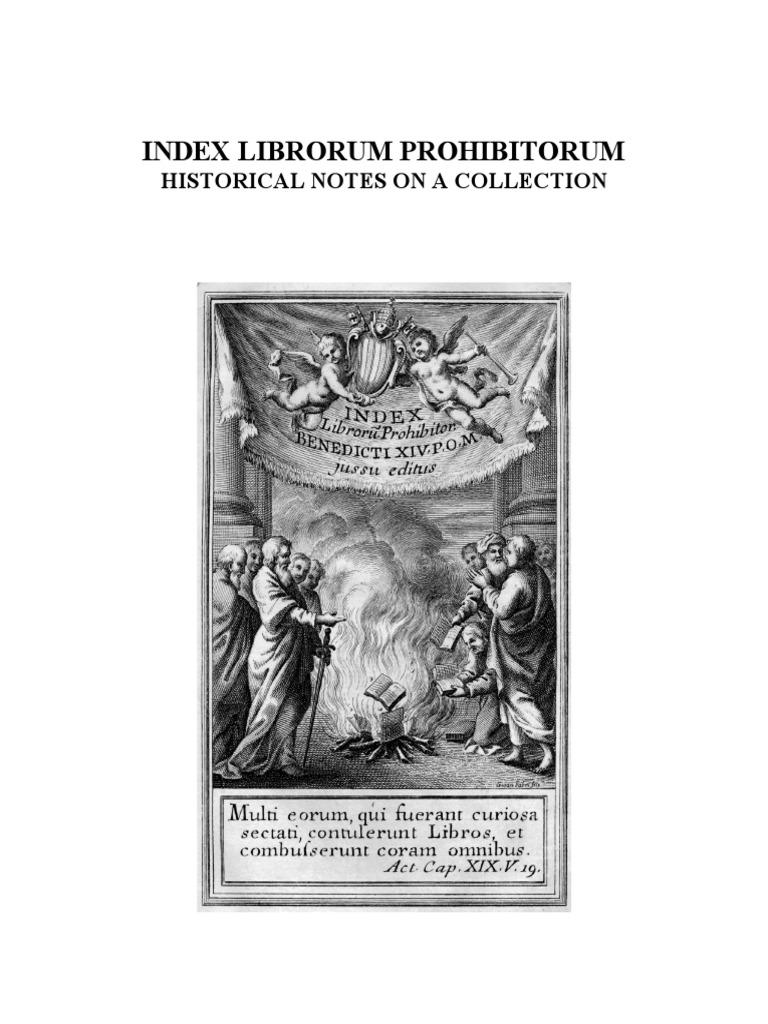 Index Librorum Prohibitorum Bento Xiv | PDF | Spanish Inquisition ...