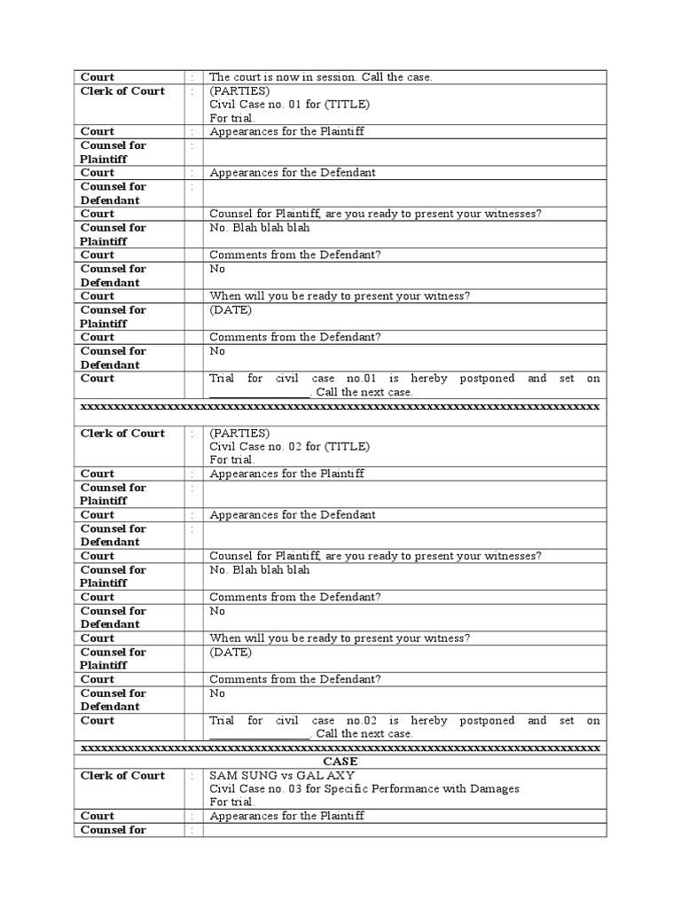 Script | PDF | Witness | Lawsuit