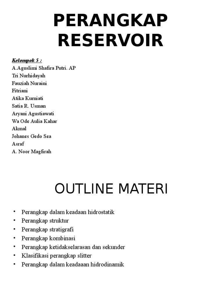 Jenis-jenis Perangkap Reservoir Minyak | PDF