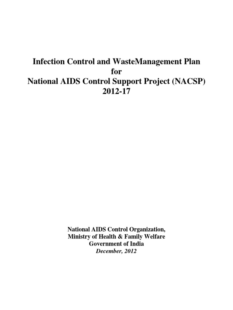 Infection Control and Waste MGT Plan - Part I and II - From NACO ...