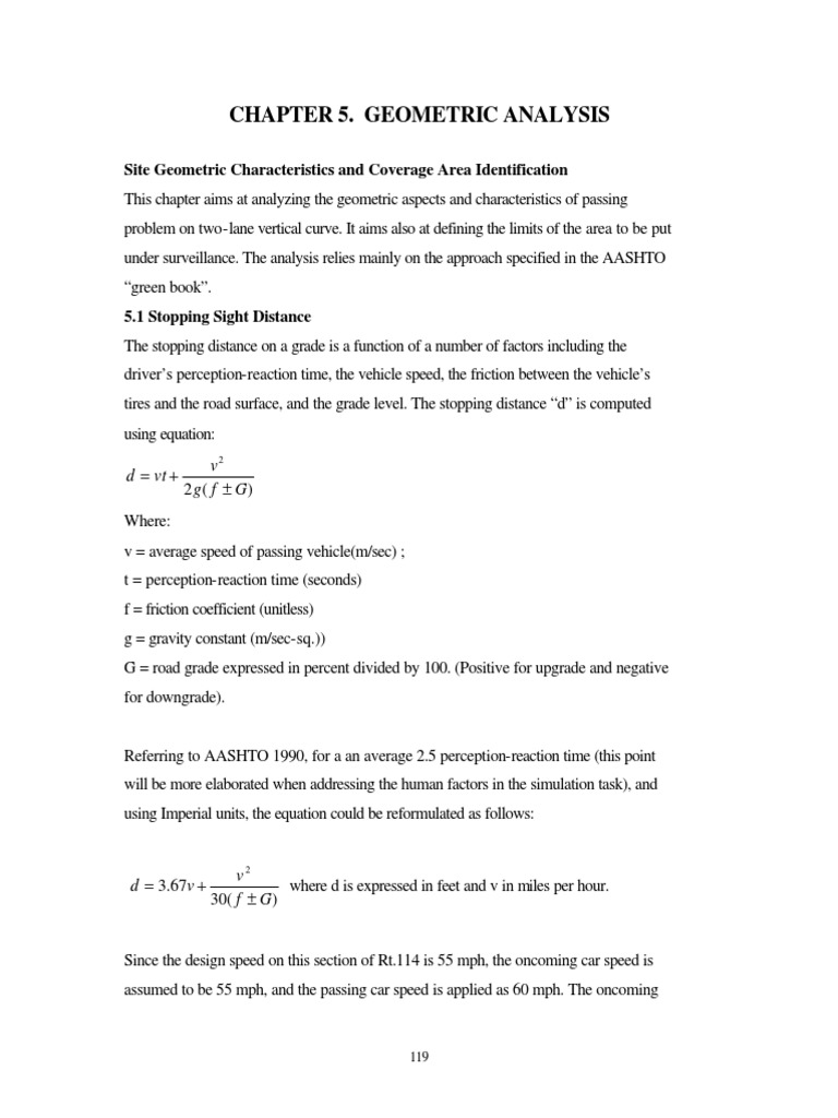 Chapter 5. Geometric Analysis: Site Geometric Characteristics and ...