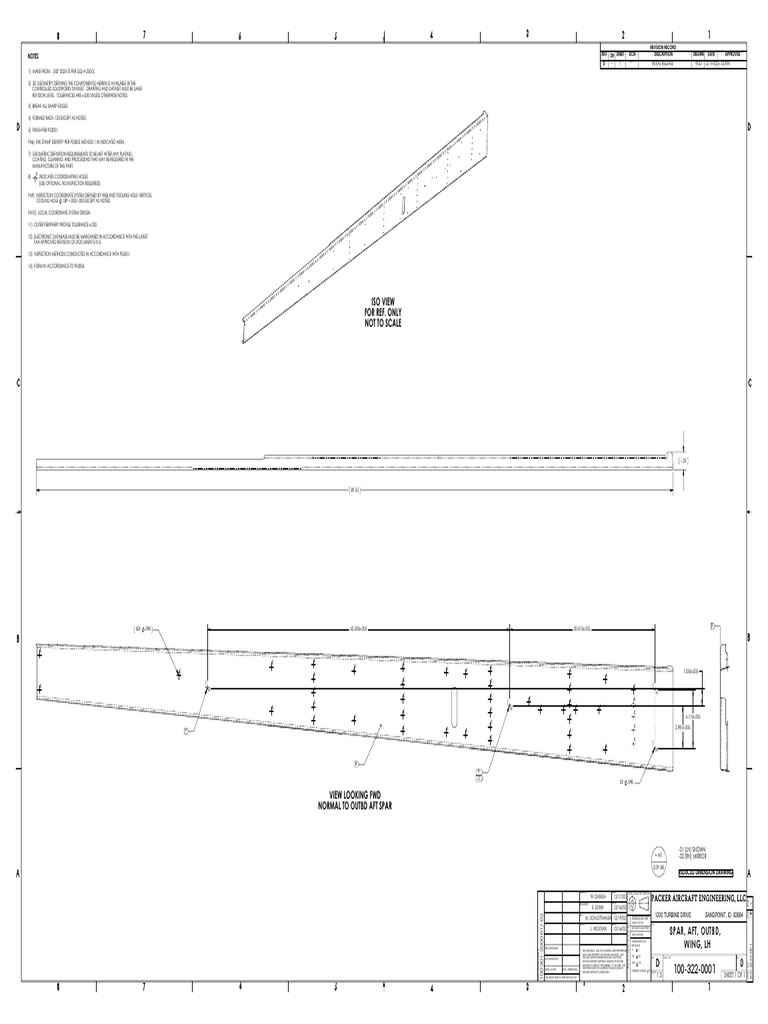 Aft Outboard Wing Spar Drawing | PDF