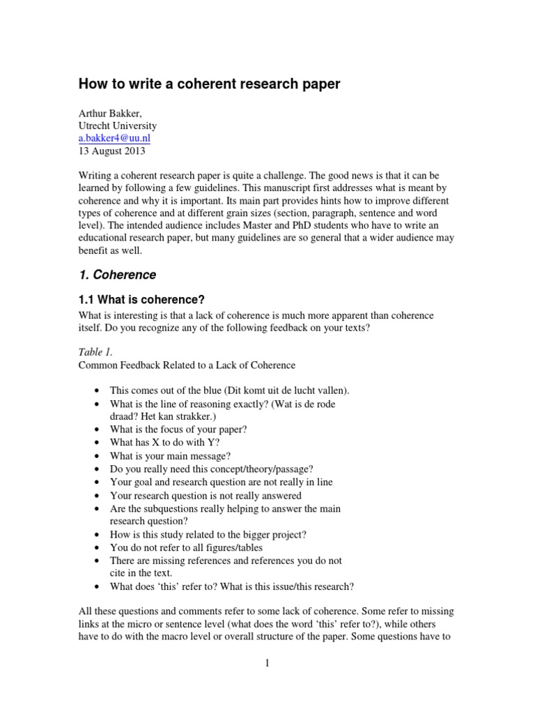 ¿Como Escribir Un Paper de Investigación Coherentemente? | PDF ...