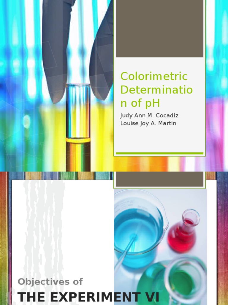 Colorimetric Determination of PH | PDF | Ph | Acid Dissociation Constant