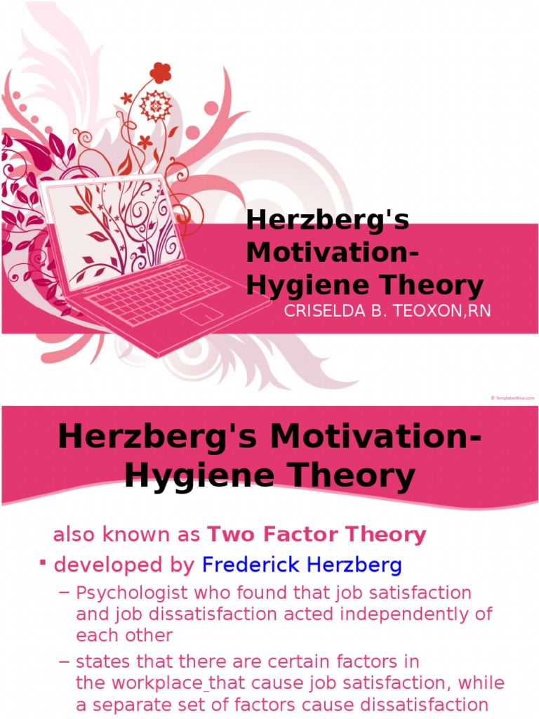 Herzberg's Motivation-Hygiene Theory | PDF