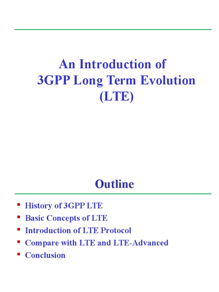 An Introduction of 3GPP Long Term Evolution (LTE) | PDF | Lte Advanced ...